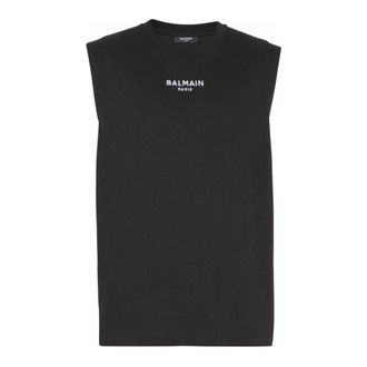 Balmain Homme, Tops, Noir, Taille: S D&eacute;bardeur brod&eacute; Pari