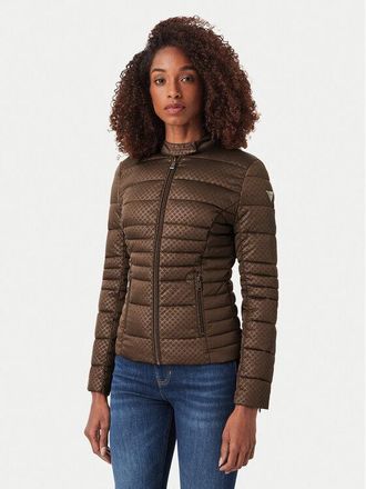 Guess &Uuml;bergangsjacke W6YL16 W2891 Dunkelbraun Slim Fit