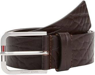 Tommy Jeans Fester G&uuml;rtel, Unisex, f&uuml;r Erwachsene, Braun (Dark Brown), 110 cm