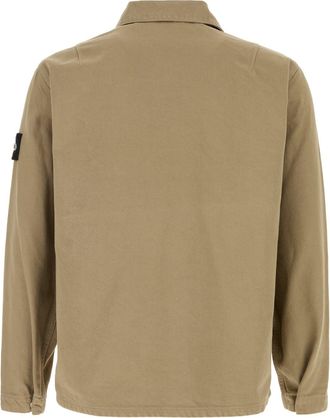 Stone Island Cotton Overshirt Shirt - Beige