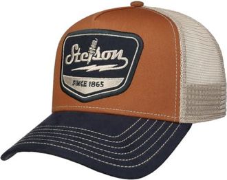 Stetson Casquette Trucker Spark Plug Homme - de Baseball Mesh Snapback, avec visière, visière Été Printemps-été - Taille Unique Small Bleu foncé