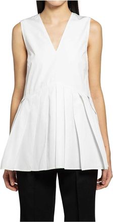 Jil Sander Femme, Tops, Blanc, Taille: 38 FR Top 130 PL