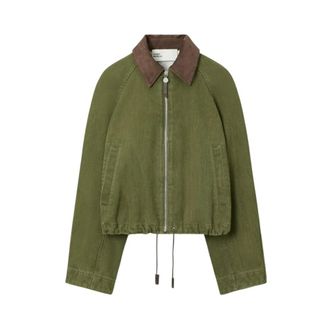 Tory Burch Denim Bomberjacke - - Jackets - Damen - Gr&uuml;n - 2XS