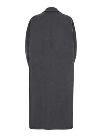 Max Mara Womens Grey Coat With Notched Revers Virgin Wool
