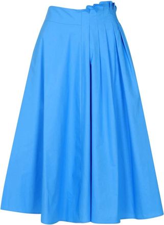 Msgm Msgm, Femme, Jupes, Bleu, Taille: 38 FR Gathered Midi Skirt