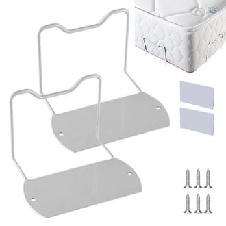 Generic Betthalterung - Matratzen-Gleitstange, Matratzenhalterstange, Metallhalter, rutschfester Schaumstoff-Greifer, 2 x rutschfeste Dichtungen, Stopper zur 