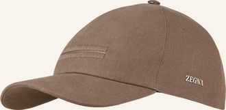 Ermenegildo Zegna Zegna Leinen-Cap braun