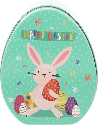 Healifty Ostern Weißblech Aufbewahrungskoffer Hasen-Druck mit Deckel Osterei zum Befüllen Schmuckschatulle Behälter zur Aufbewahrung von Kleinteilen Basteln Sü