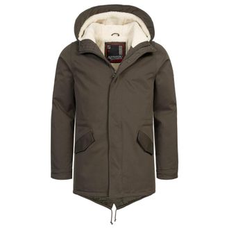 Alessandro Salvarini Herren Winterjacke (S-3XL) - Kapuze, Teddyfell innen, Warme Jacke Männer - AS-138 DGrau Medium