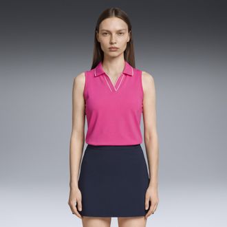 Puma CLOUDSPUN Essentials &Auml;rmelloses Polo Damen, Kleidung, Rosa, XXL