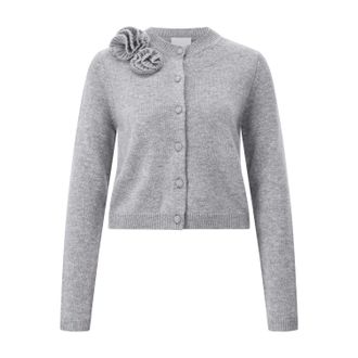 Allude Strickjacke mit Blumendetail
