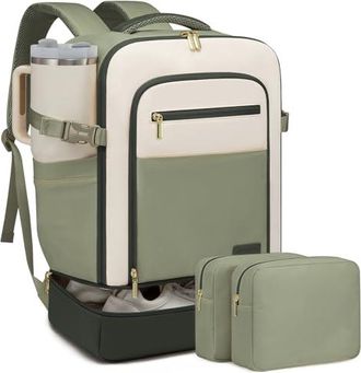 Lovevook Sac à dos de voyage cabine avec compartiment à chaussures séparé, 40L pour femmes avec compartiment humide et sec, pour ordinateur portable de 17 pouc