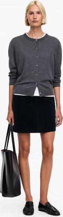 Arket Minirock Aus Cord -Blau