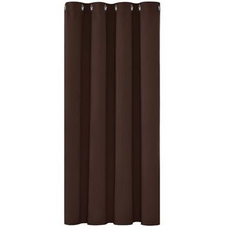 Deconovo Rideaux Occultants Isolant Thermique Anti Froid, 132X138 CM (Largeur X Hauteur), Rideaux pour Chambre Gar?on, Design Moderne &agrave; Oeillets, Chocolat, 1Pi