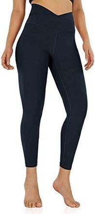 Generic Legging de sport 2026 pour femme - Pantalon de yoga doux avec poches int&eacute;rieures - Collants &eacute;lastiques solides, bleu marine, XL