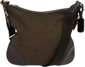 Prada Pre-owned Toile sacs-prada - Femme - Pre-owned - Brun - Taille: ONE Size