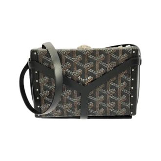 Goyard Pre-owned Minodi&egrave;re Schultertasche aus beschichtetem Canvas und Kalbsleder - - Pre-owned - Damen - Schwarzk - ONE SIZE