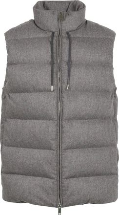 Slowear Slowear - Gilet matelass&eacute; en flanelle de laine et cachemire - Homme - Vestes - Gris - Taille: M