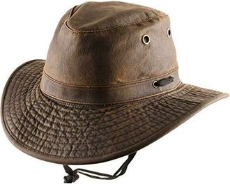 Aussie Apparel Chapeau Fedora Pliable, Large Bord, Homme ou Femme Sigiryia - Taille L - Marron