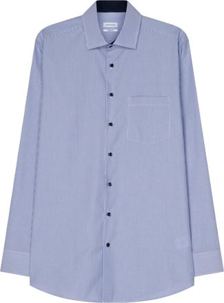 Seidensticker Herren Business-Hemd - Regular Fit - Bügelfrei- Kent-Kragen - Langarm - 100% Baumwolle Blau 46