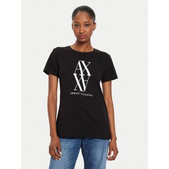 A|X Armani Exchange T-Shirt 6DYT04 YJG3Z 1200 Schwarz Regular Fit