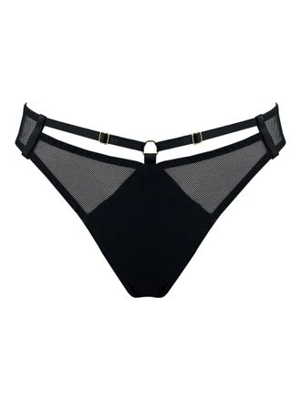 Bordelle culotte Nara à empiècement en mesh - Noir