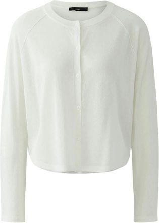 Oui Femme, Pulls, Blanc, Taille: 44 FR Cardigan Court Oversize