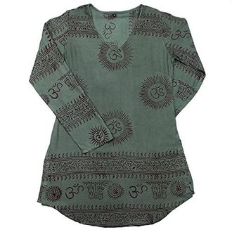 Freak Scene Chemise - Chemisier - Om Saira - Vert - XL - Chemise d&eacute;t&eacute;