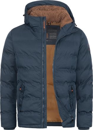 Indicode Herren Nemos Steppjacke mit Kapuze | Herrenjacke Winterjacke Freizeitjacke M&auml;nner Black, XL