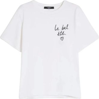 Max Mara Femme, Tops, Blanc, Taille: 42 FR Bora Jersey T-shirt