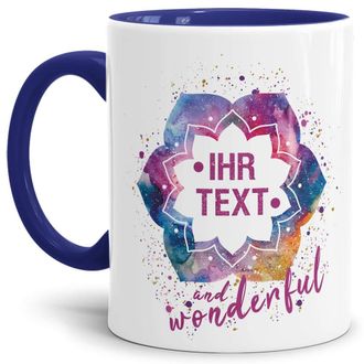Tassendruck Geburtstags-Tasse -Ihr Jahr- and Wonderful Geschenk zum Geburtstag als Geschenkidee f&uuml;r die Frau/Individuell/Personalisiert/Abstrakt/Bunt/Kaffeetasse/