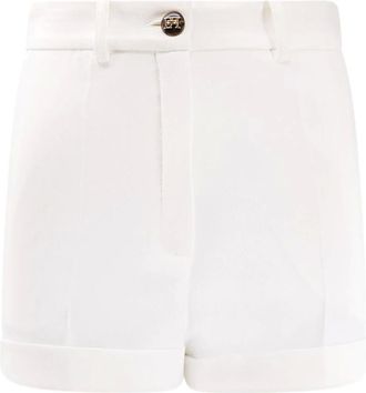 Elisabetta Franchi Femme, Shorts, Blanc, Taille: 38 FR Lightweight Crepe Shorts