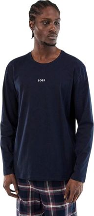 HUGO BOSS T-Shirt f&uuml;r Herren, Weihnachten, Lang&auml;rmlig (Mittelblau)
