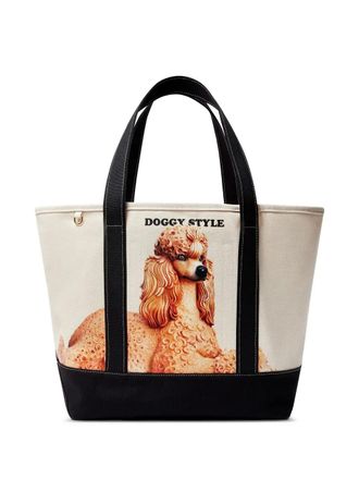 Stella McCartney Tote Bag mit Hunde-Print - Nude