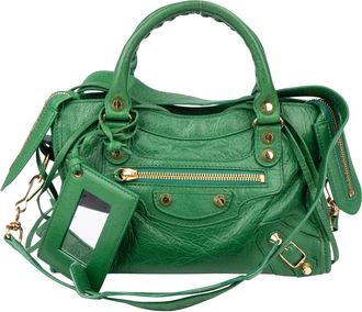 Balenciaga Crossbody Bags - Balenciaga Green Leather Mini City Handbag - Gr. unisize - in Gr&uuml;n - f&uuml;r Damen