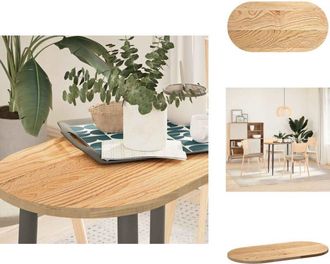 vidaXL Dessus de table 80x40x2 cm bois de ch&ecirc;ne massif ovale - Dessus De Table - Plateau De Table - Plateau De Table Basse - Plateau De Table Dappoint