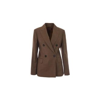 Max Mara Femme, Vestes, Brun, Taille: 36 FR Blazer Droit Tumico