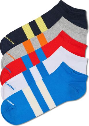 Happy Socks Low Sneaker Socken mit Streifen - Mehrfarbig 5er Pack Größe 41-46