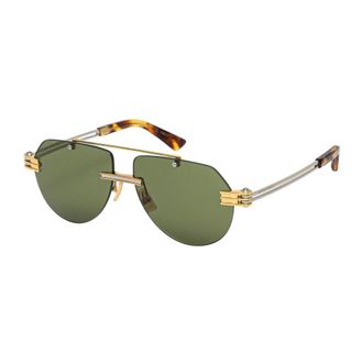 Bottega Veneta Lunettes de soleil en m&eacute;tal style aviateur - unisex - Accessoires - Jaune - Taille: 59 MM