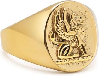 Nialaya Siegelring mit Löwenwappen - Gold