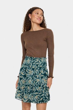 Saint Tropez Langarmshirt GruSZ gewellter Saum