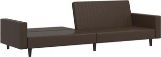 vidaXL Schlafsofa 2-Sitzer Braun Kunstleder vidaXL