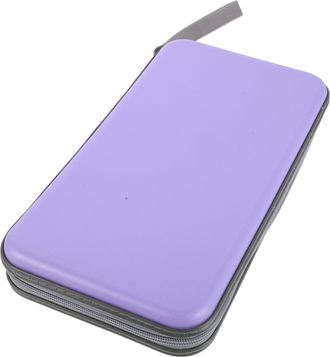 SOLUSTRE Sosoport Tragbare CD H&uuml;lle aus Robustem Hartplastik mit Rei&szlig;verschluss Violett f&uuml;r 80 CDs DVD Aufbewahrungstasche f&uuml;r Musik Film und Spielediscs Platz
