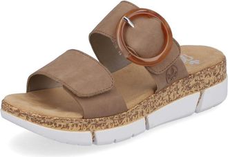 Rieker Damen Klassische Sandalen V2392, Frauen Sandalen,Freizeitschuhe,Sommerschuhe,offene Schuhe,Strandschuhe,beige (62),41 EU / 7.5 UK