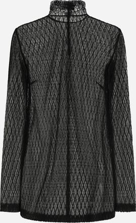 Dolce & Gabbana Bluse Aus Netzgewebe - Frau Blusen Und Tops Schwarz 36
