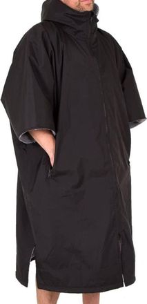 Lifeventure Short-Sleeve Changing Robe | Windproof, Waterproof, Anti-Odour Treated, Fleece Lined Poncho Coat for Swimming, Surfing, Camping