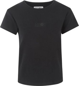 Maison Margiela Femme, Tops, Noir, Taille: 38 FR T-shirt en mélange de laine