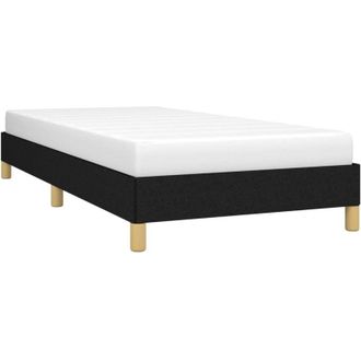 vidaXL Cadre de lit Noir 90x190 cm Tissu