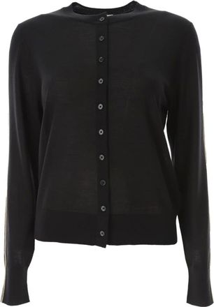 Paul Smith Femme, Pulls, Noir, Taille: 38 FR Wool-silk Cardigan