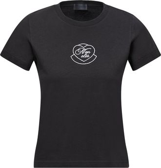 Moncler T-shirt en coton à logo caur brodé
